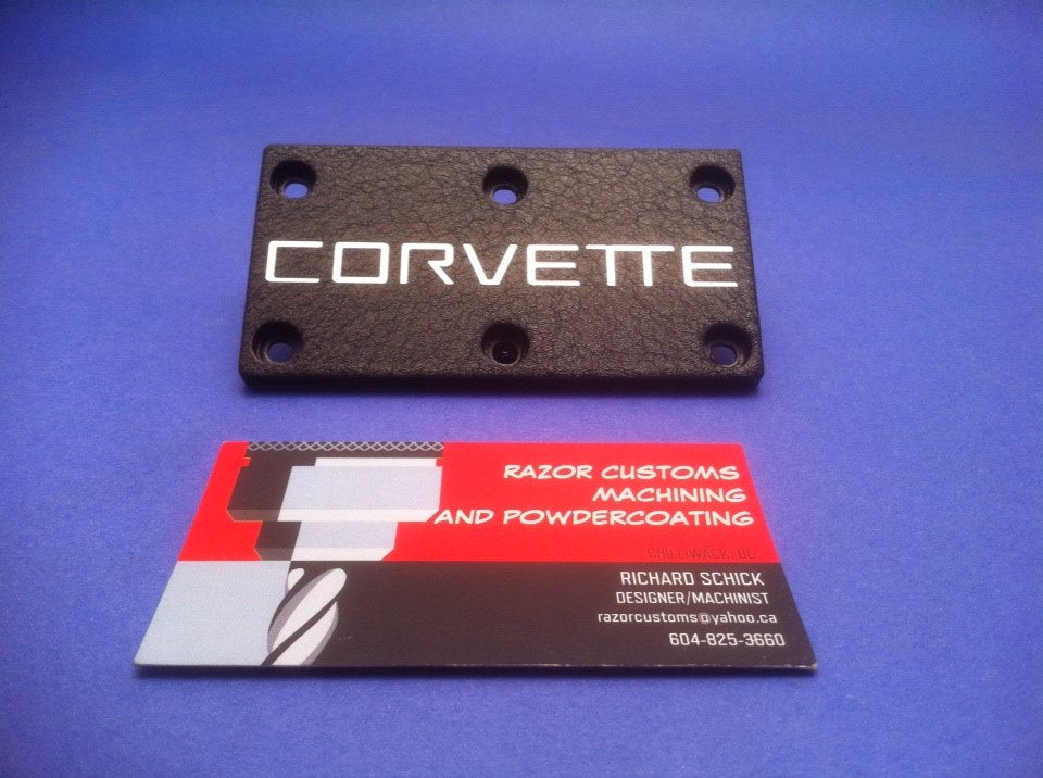 Corvette Script Throttle Body Plate – RazorCustoms